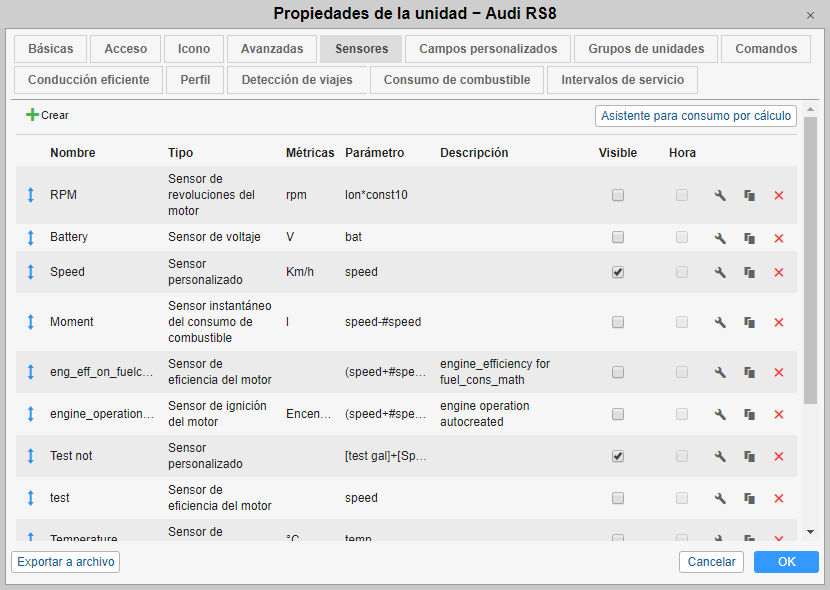 Sensores [Wialon Guide]